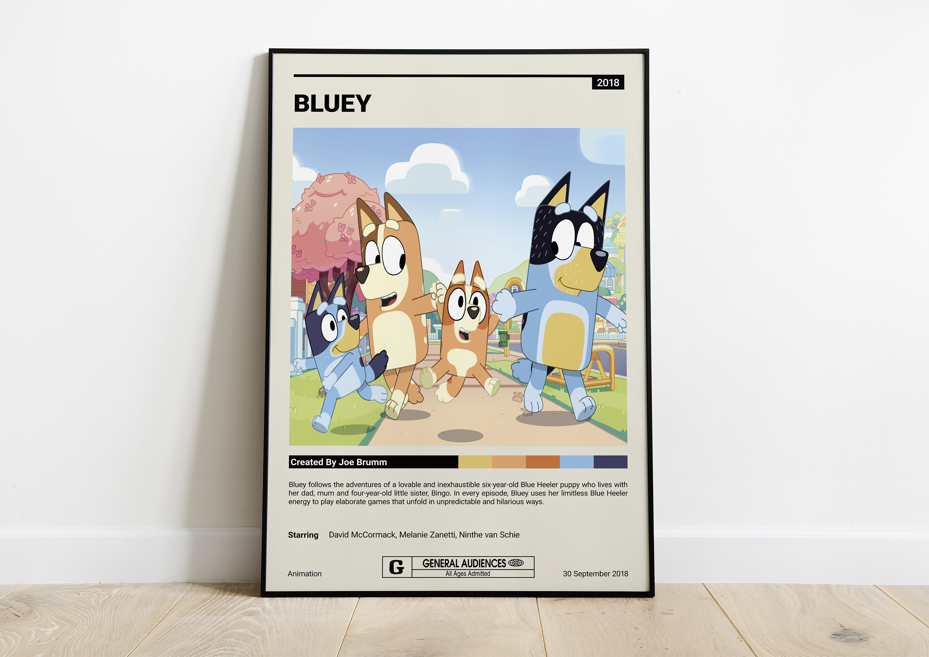 Bluey Tv Series Poster Vintage Retro Art Print Bluey Poster - Etsy ...