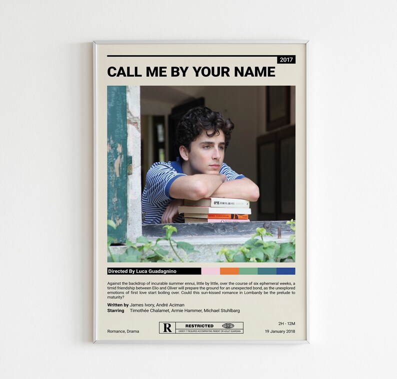 Call Me by Your Name Movie Poster Minimalist Movie Poster Love Movie Print CMBYN Poster Gift for ...
