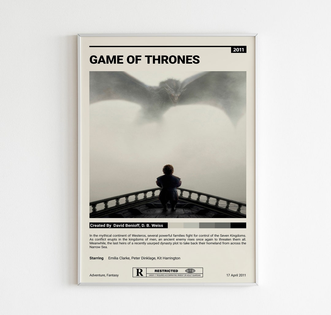 Game of Thrones Tv Series Poster GOT Poster Vintage Retro Art Print ...