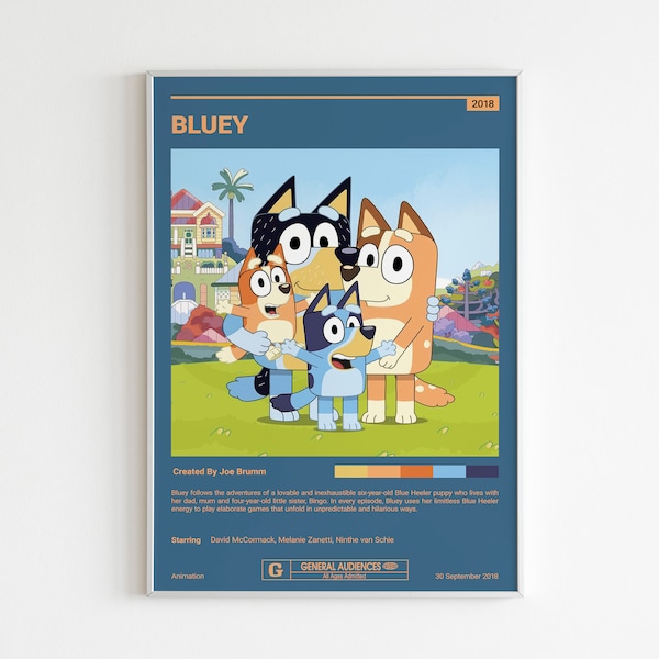 Bluey Poster - Etsy Canada