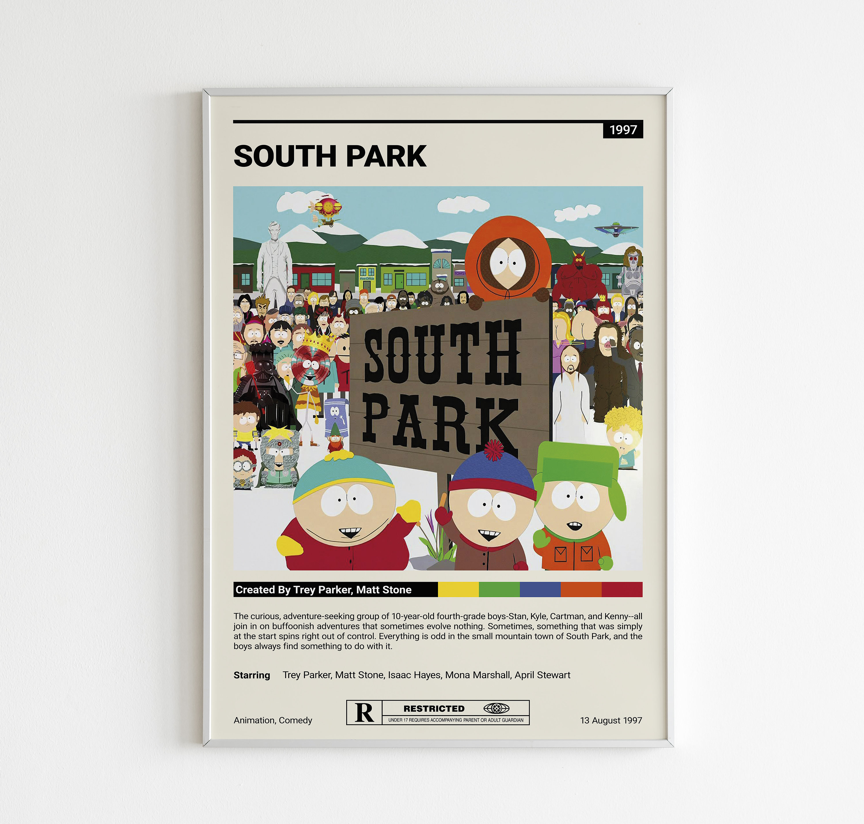 South Park Tv Series Poster, South Park, 3 Types, Vintage Retro Art ...