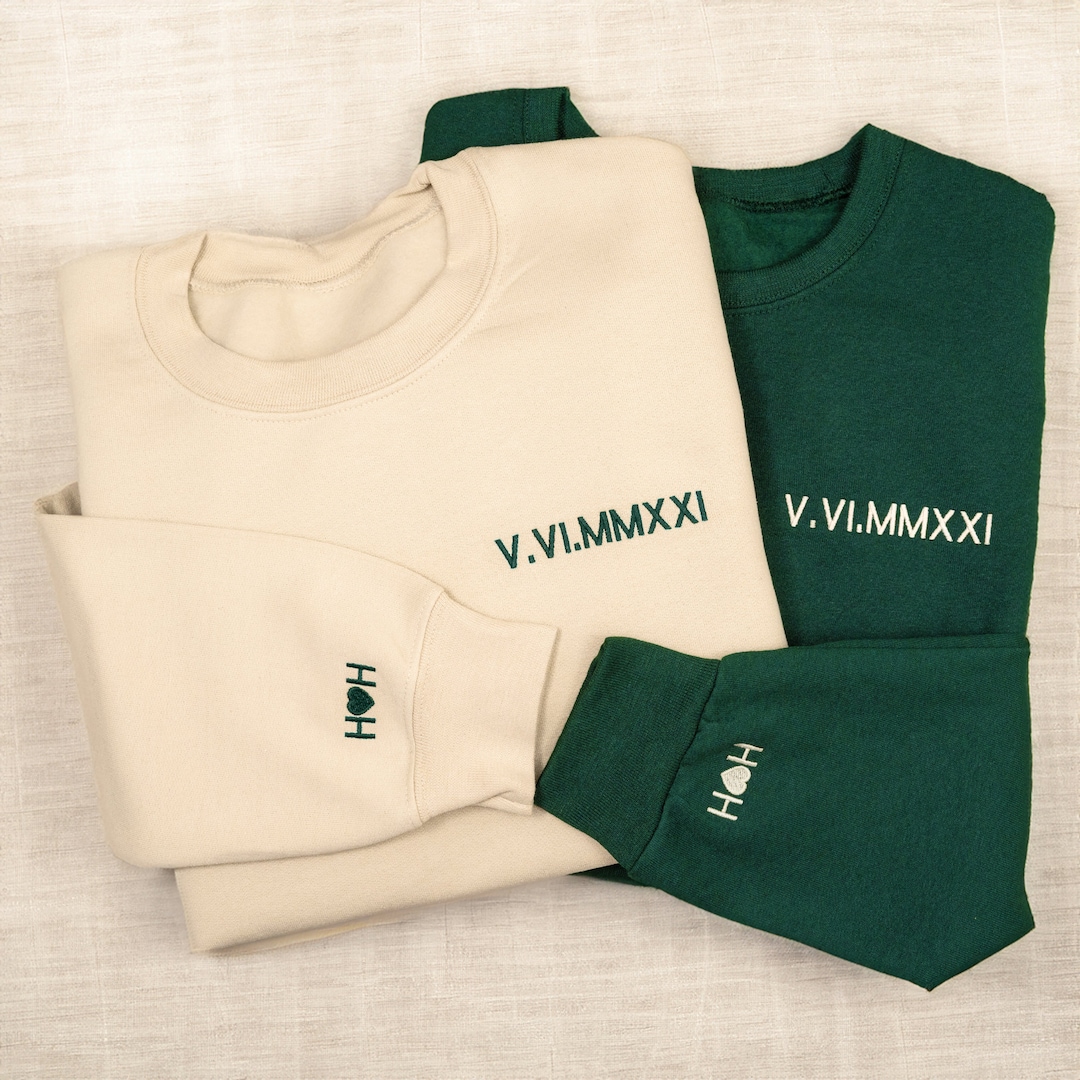Custom Roman Numeral Sweatshirts Perfect Gift for Couples Anniversary ...