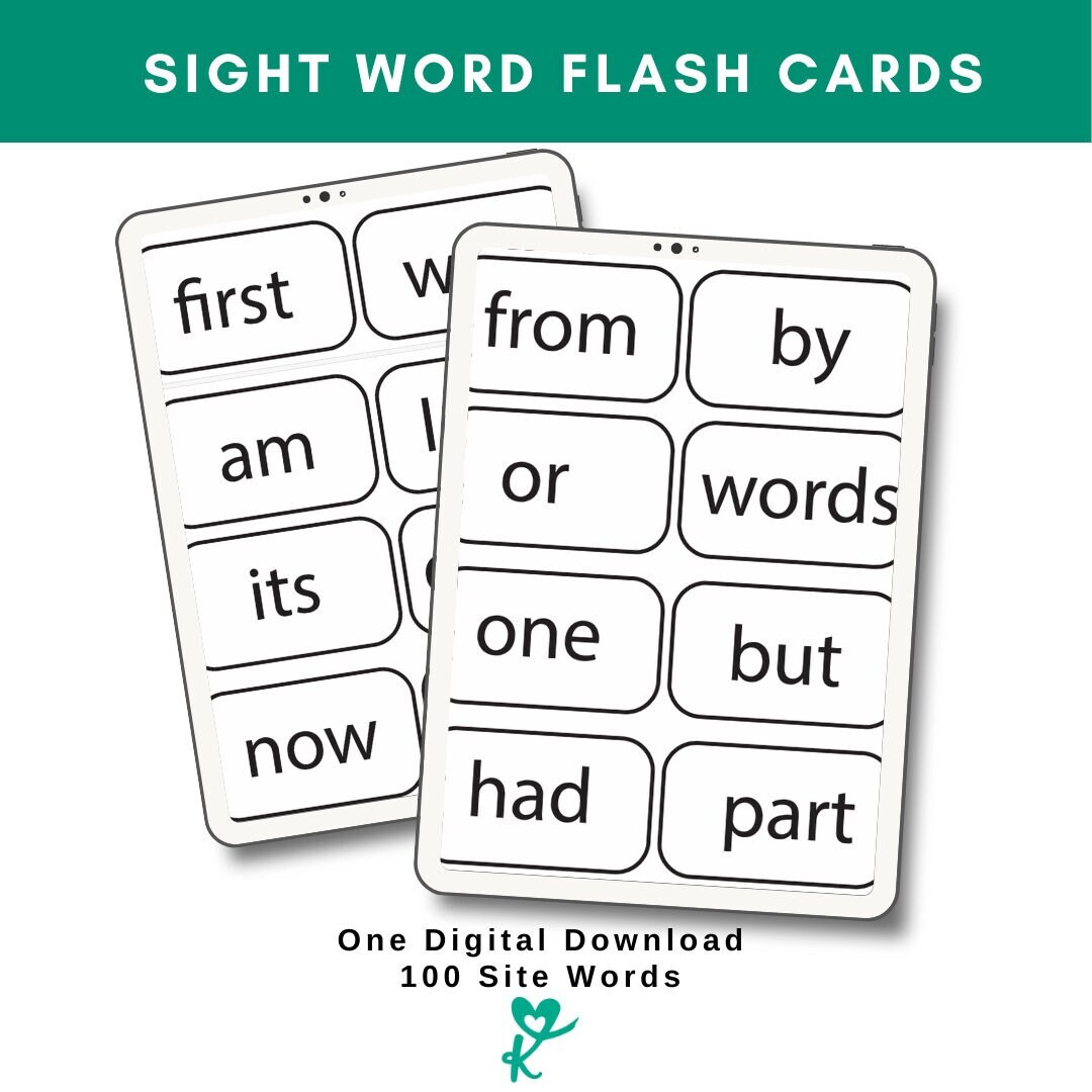 Site Word Flash Cards - 100 Cards! - Etsy
