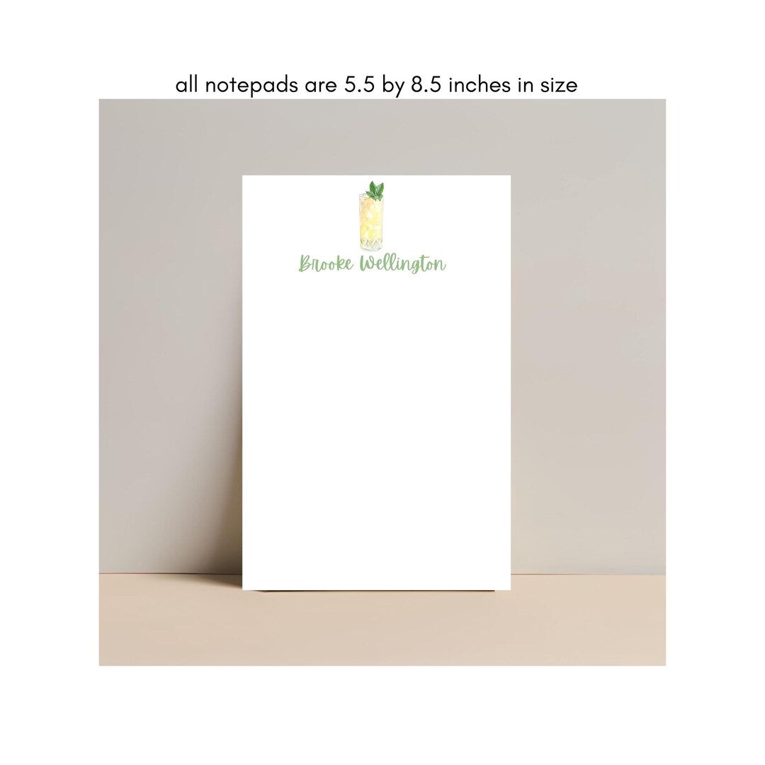 Personalized Lemonade Notepad: Custom Stationery, Summer Desk Pad - Etsy
