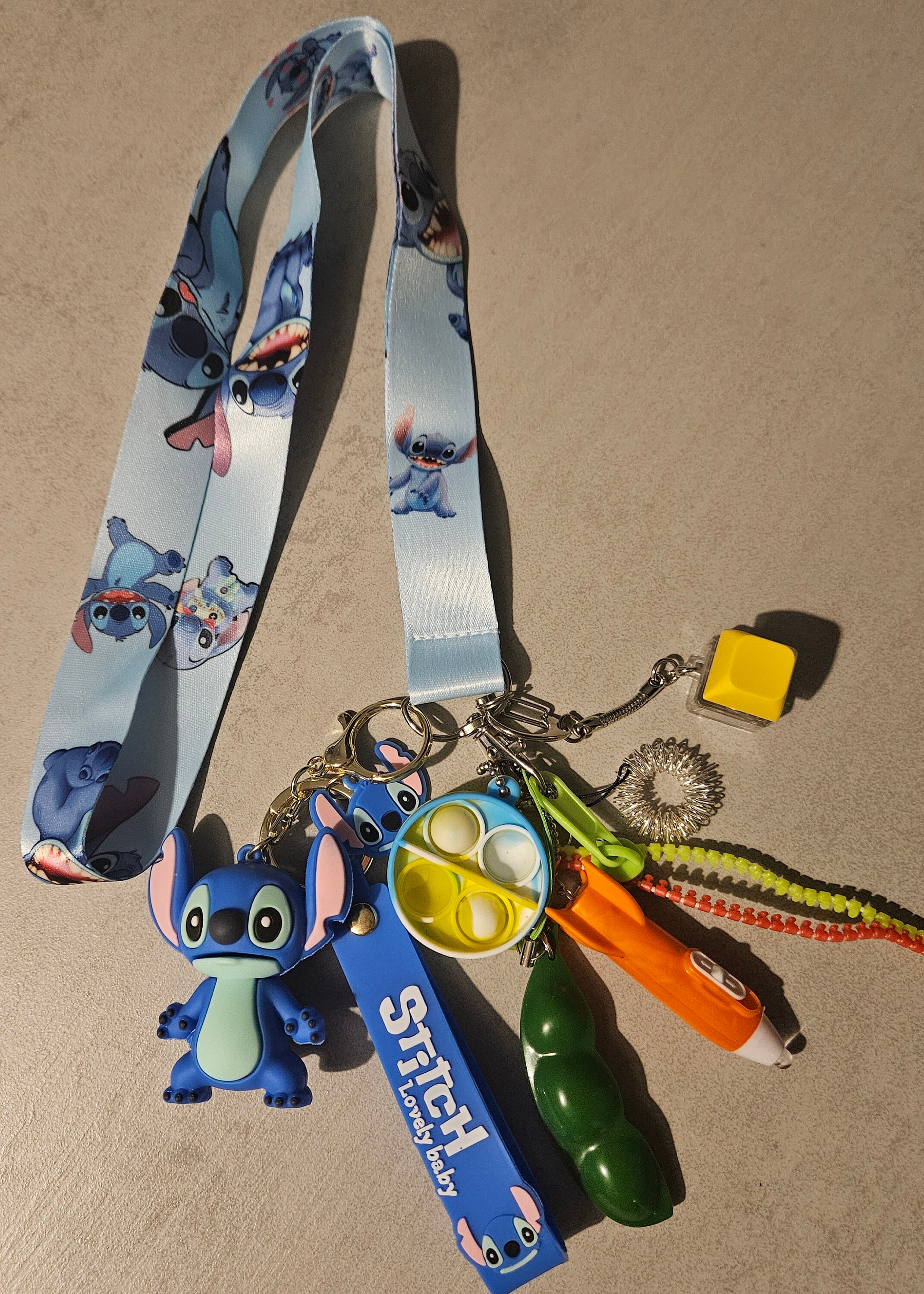Stitch Fidget Toys, Fidget Toy Lanyard, Sensory Toys. Multiple Colours ...