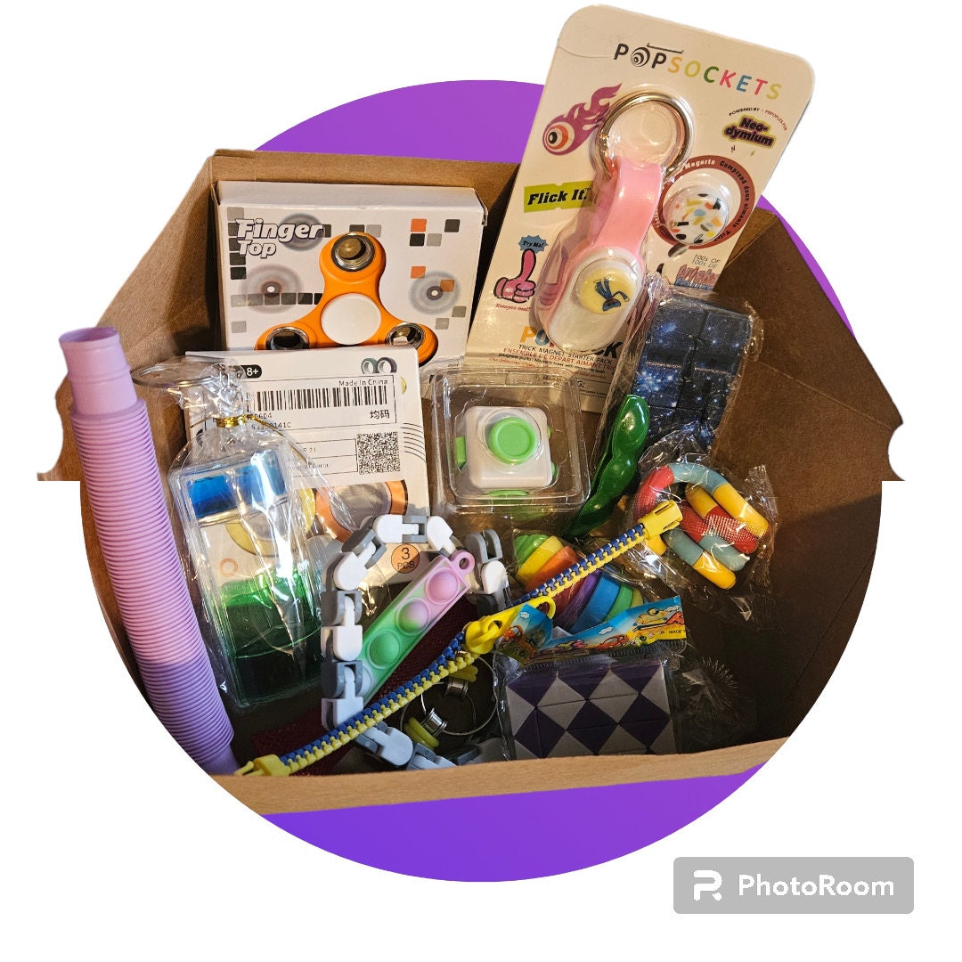 Ultimate Fidget Toy Box, Fidget Toy Box, Sensory Toy 17 Fidgets Included, Gift Box for Kids - Etsy