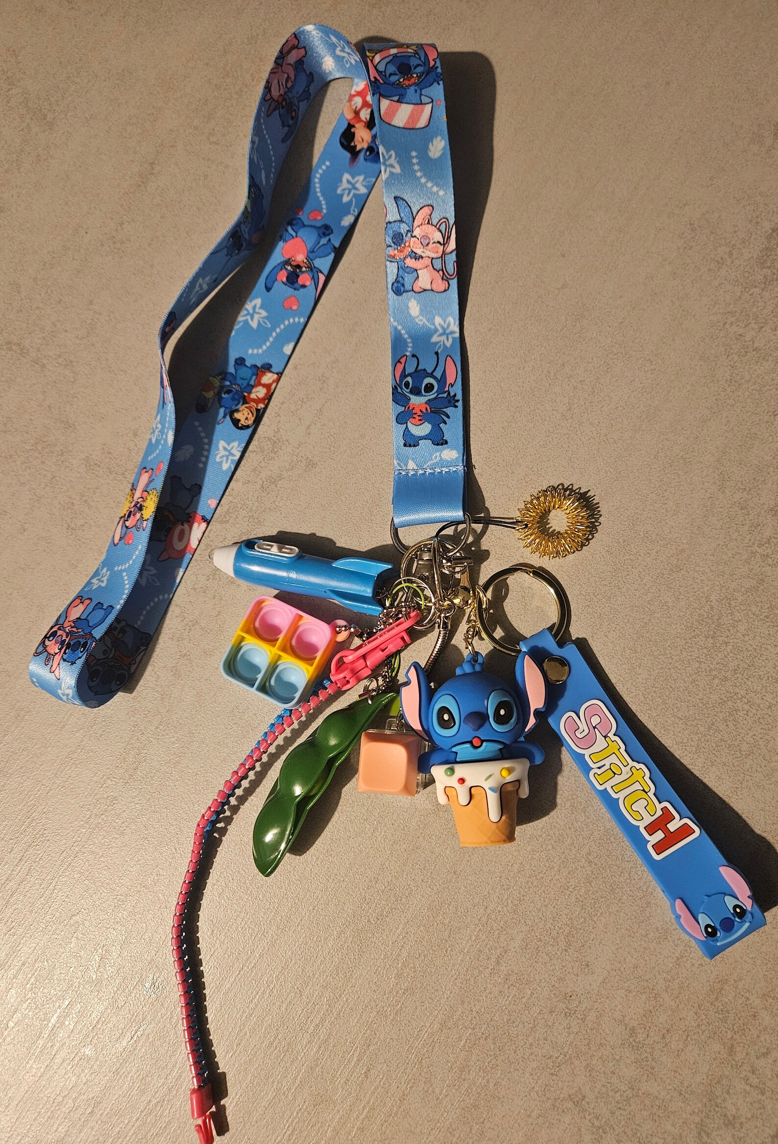 Stitch Fidget Toys, Fidget Toy Lanyard, Sensory Toys. Multiple Colours ...