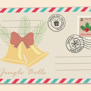 Festive Christmas Card Envelope Set, Printable Holiday Designs (digital ...