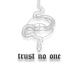 Trust No One Vector, Snake Instant Download PDF Standard, PNG, SVG ...
