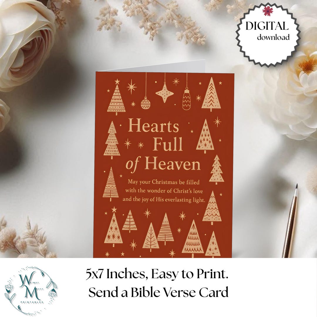 Printable Christian Christmas Card With Bible Verse | Religious Holiday ...