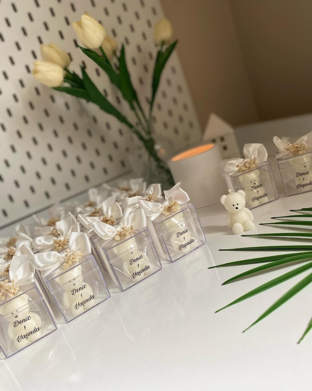 Bougie ours, bougie pour baby shower, cadeau d'anniversaire bougie ours ...