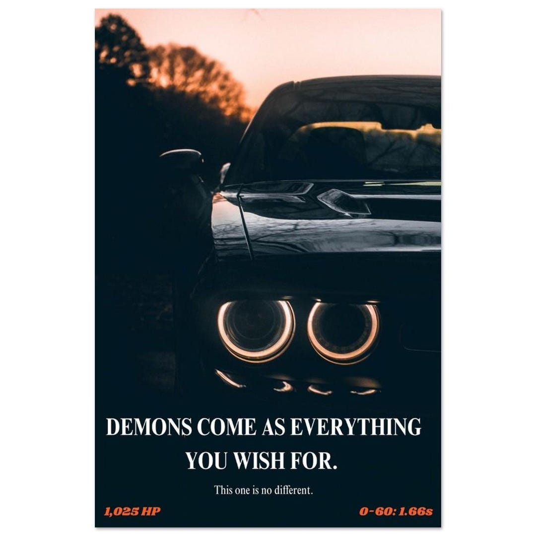 Dodge Demon Poster - Etsy