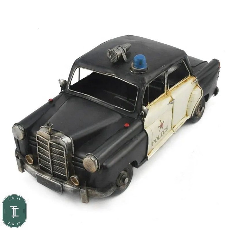 Vintage Old Police Car Metal Model, Gift, Handmade, Birthday, Fathers ...