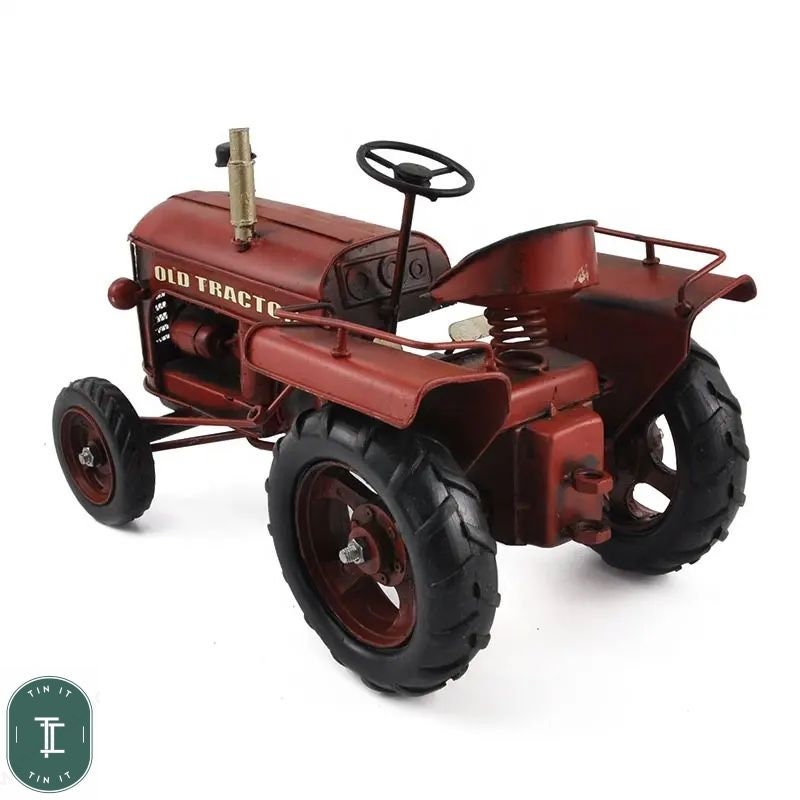 Vintage Classic Big Old Tractor Metal Model, Gift, Handmade, Birthday ...