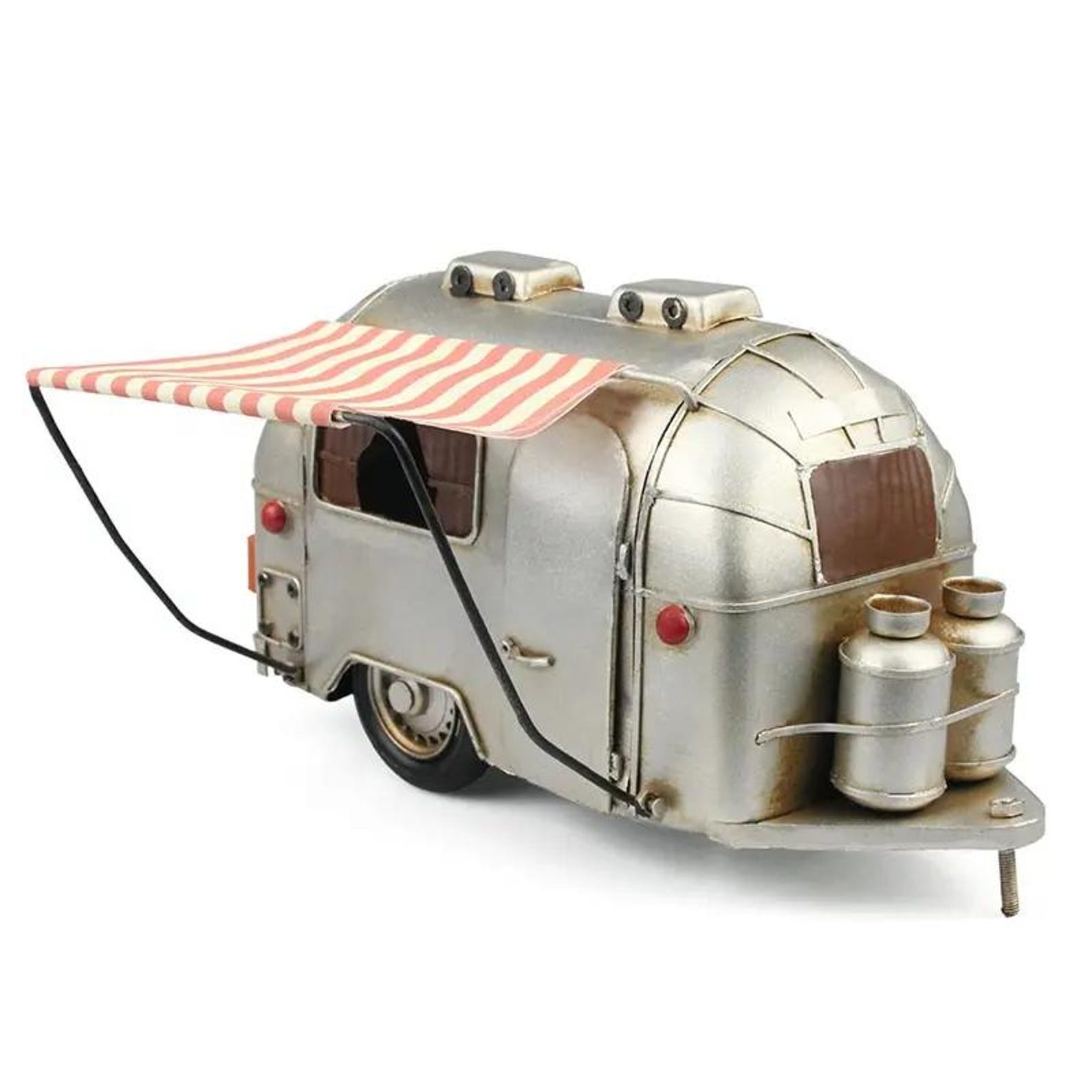 Vintage Old Antique Camper Metal Model in Silver Colour, Gift, Handmade ...