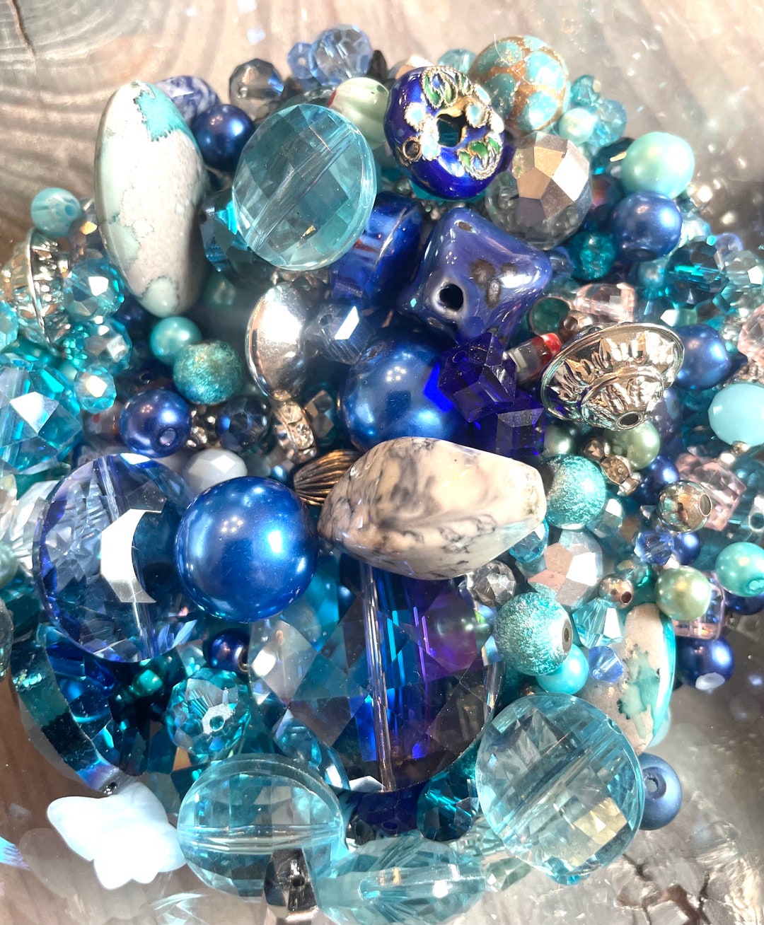 Assorted Shades of Blue Beads Bubble Gum Beads 11 Oz - Etsy