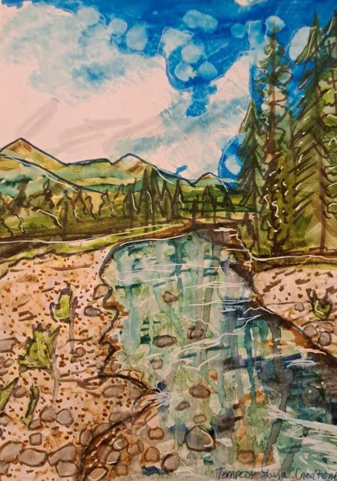 Vallecito Colorado Digital Print Painting Wall Art Printable Frameable ...