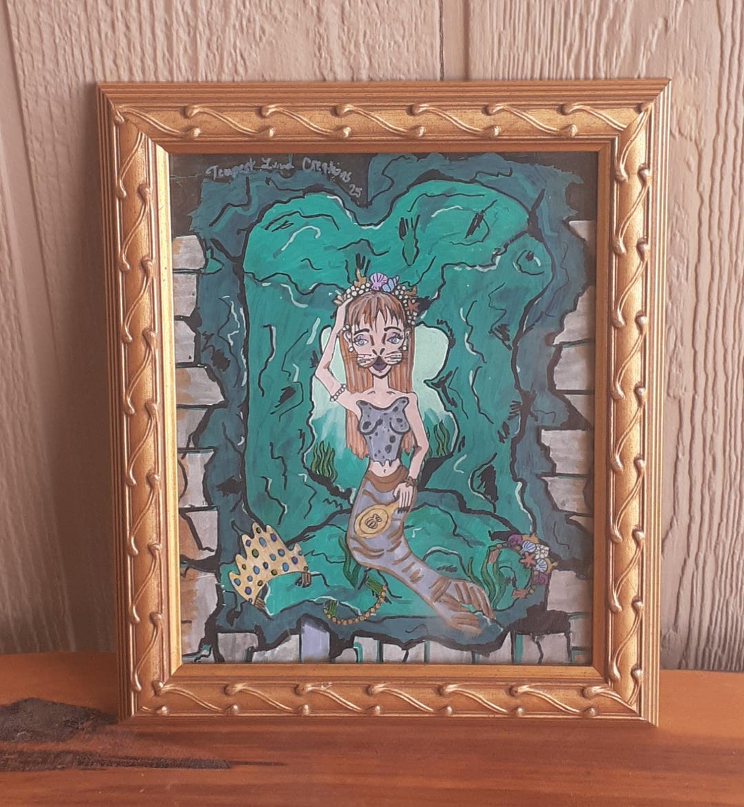 Sarina the Selkie Princess Collage 10x12 Ornate Gold Hanging Frame Gift ...