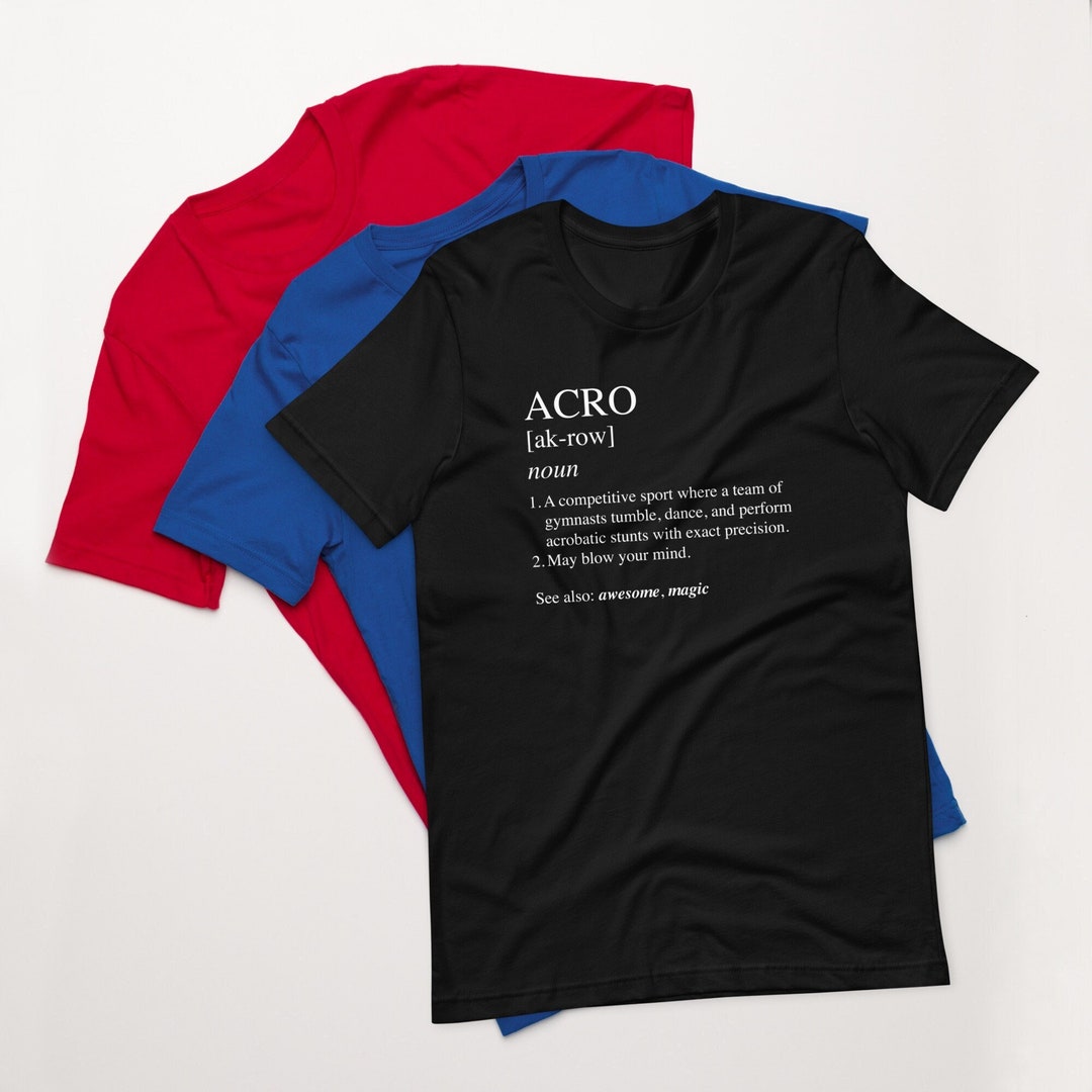 Acro Definition - Funny Explanation of Acrobatic Gymnastics - Etsy