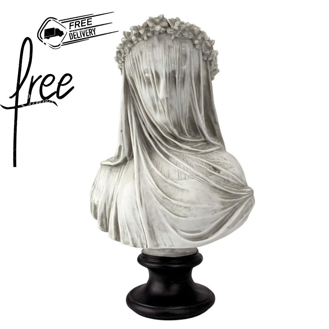 New-sculpture Design Toscano Wide Marble Polyresin Veiled Maiden ...