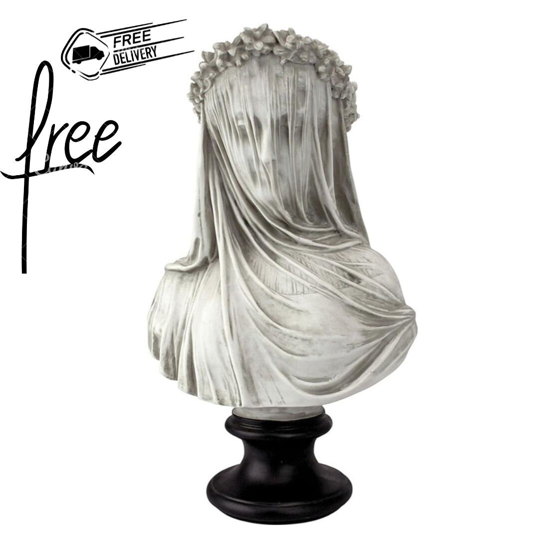 New-sculpture Design Toscano Wide Marble Polyresin Veiled Maiden ...