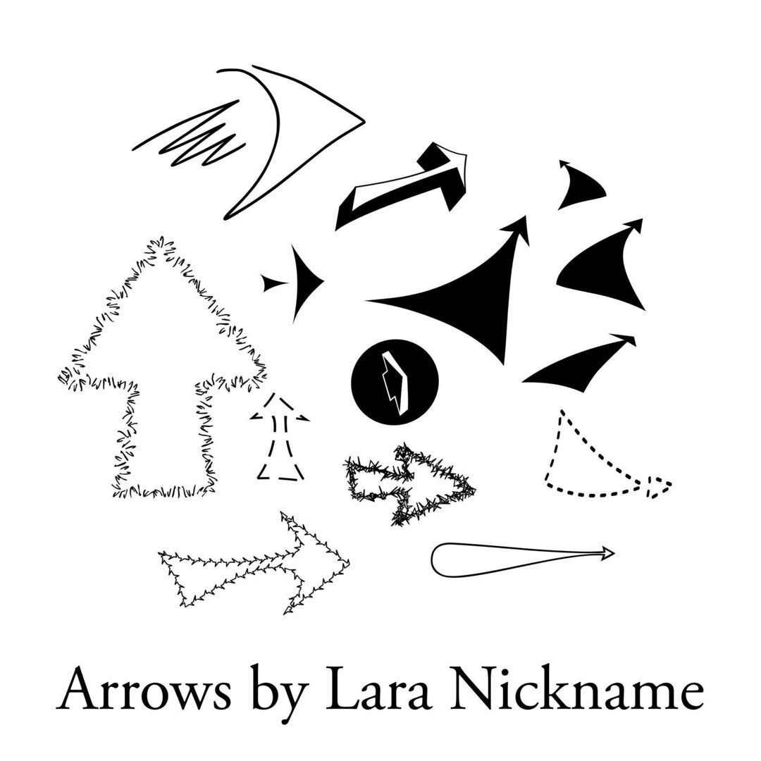 Arrows by Lara Nickname Dingbat Font - Etsy