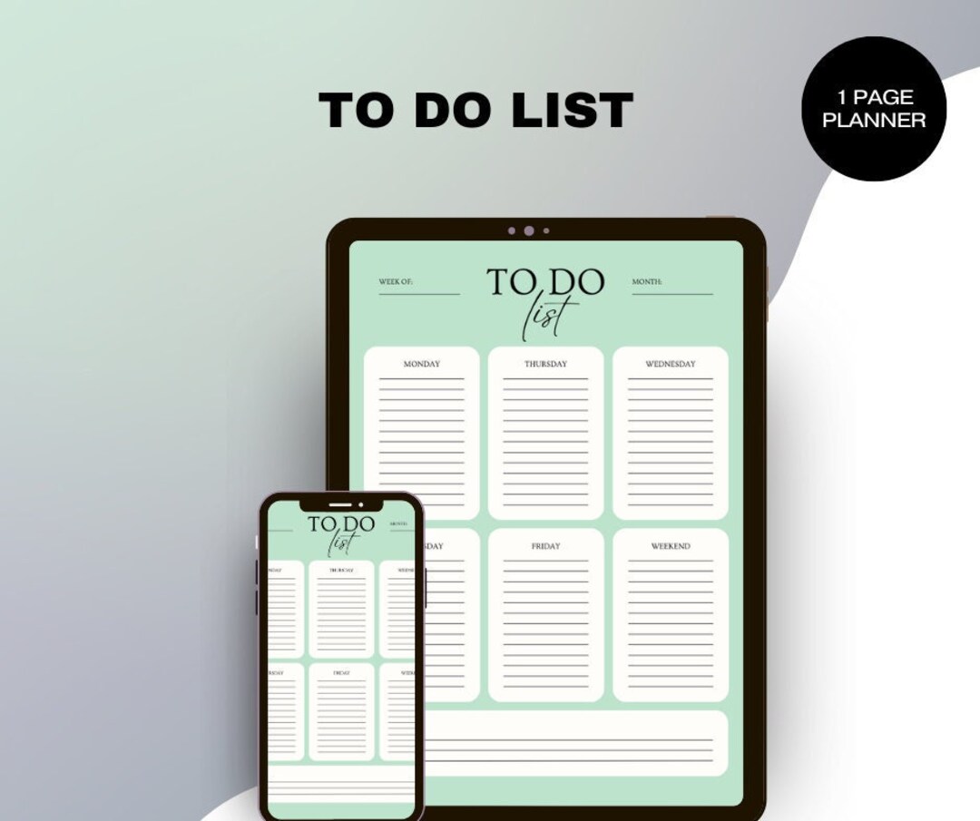 Adhd to Do List Digital to Do List Adhd Printable to Do List to Do List ...