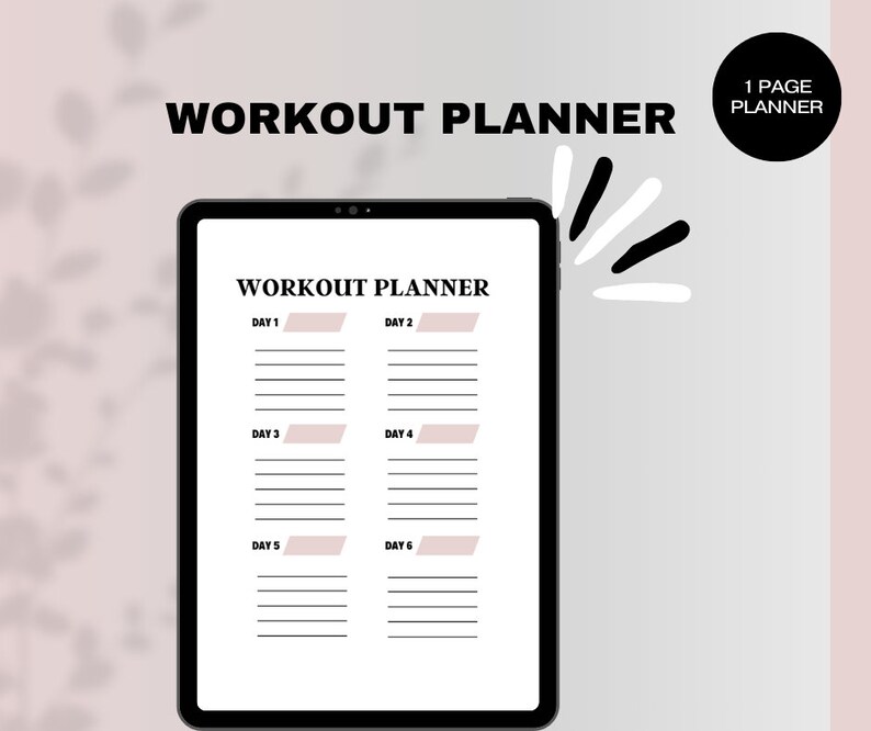 Adhd Printable Workout Planner Adhd Self Care Planner Adhd Exercise Log ...