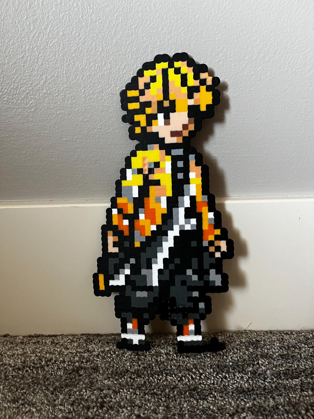 Demon Slayer - Zenitsu Perler Bead Pixel Art - Etsy