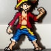 One Piece - Luffy Perler Bead Pixel Art - Etsy