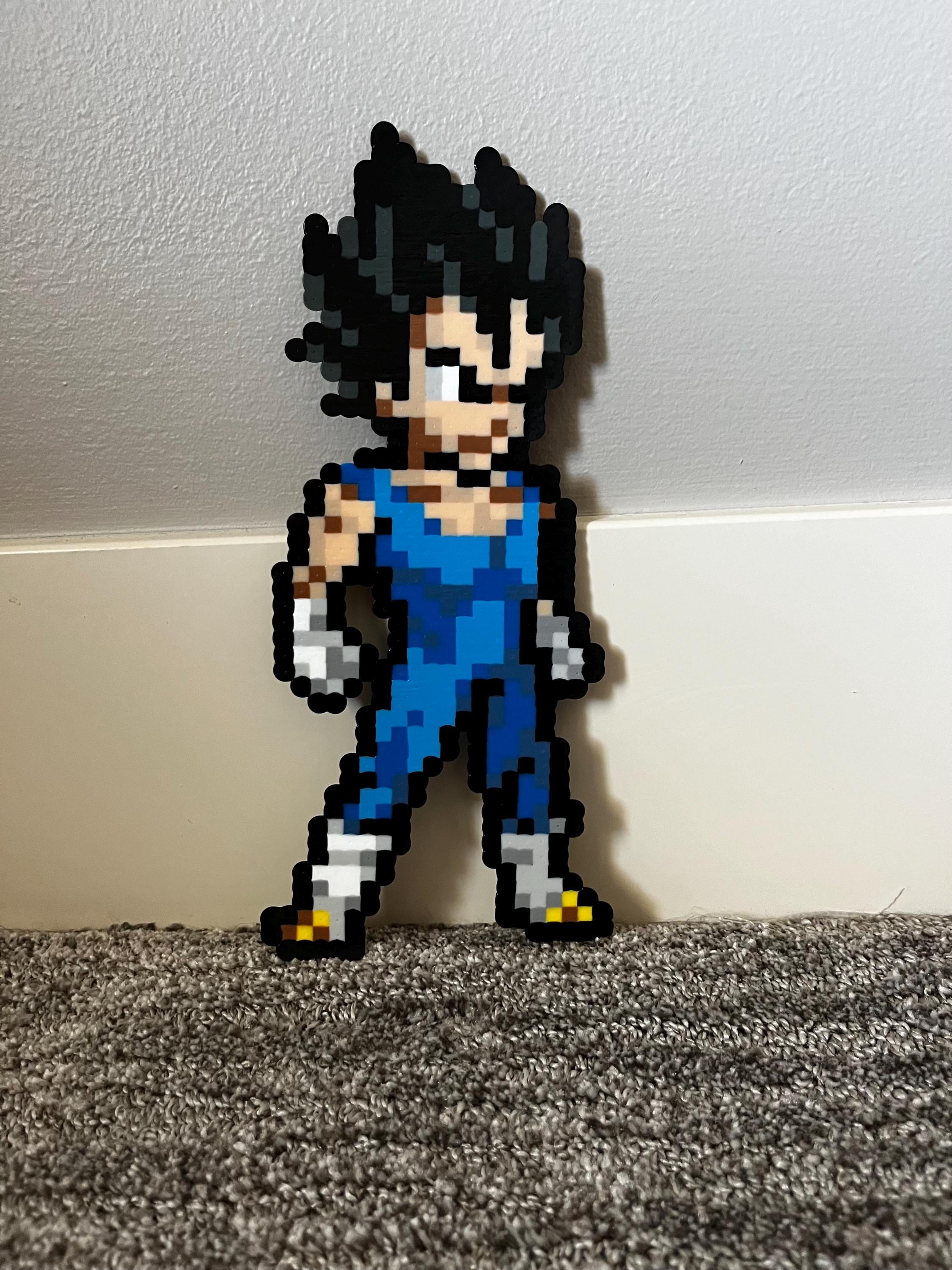 Dragonball - Vegeta Perler Bead Pixel Art - Etsy