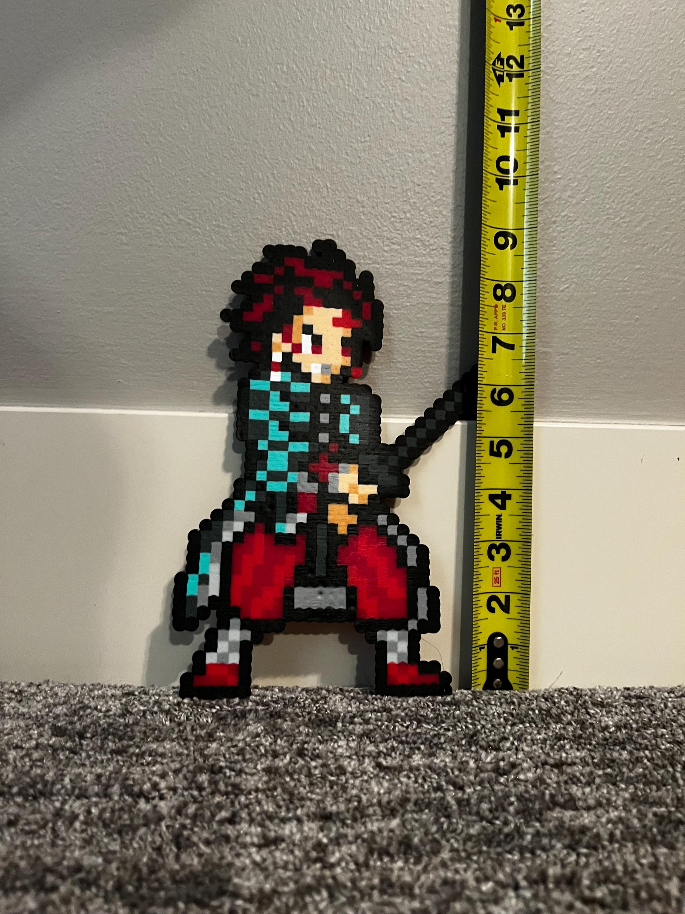 Demon Slayer - Tanjiro Perler Bead Pixel Art - Etsy