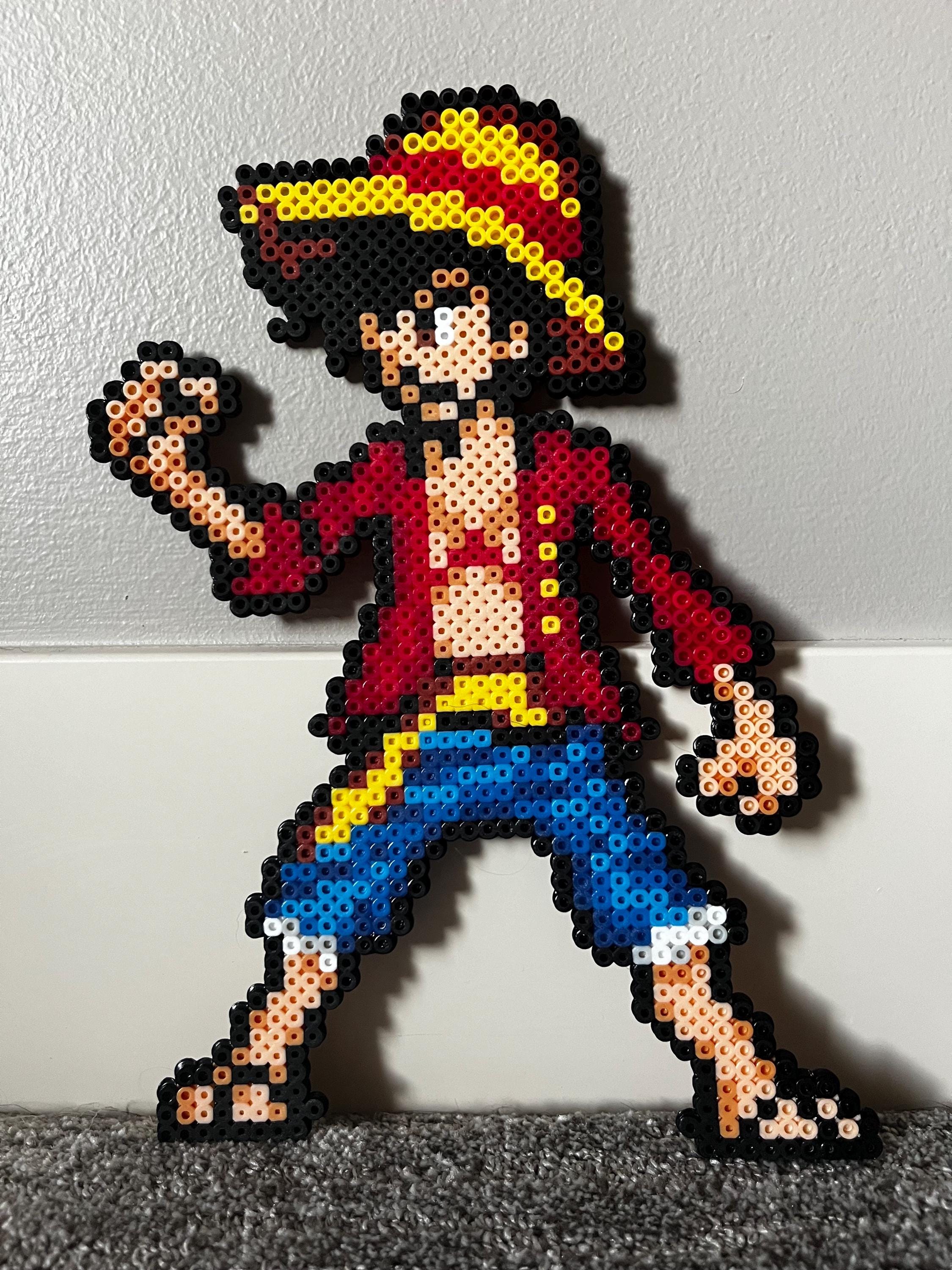 One Piece - Luffy Perler Bead Pixel Art - Etsy