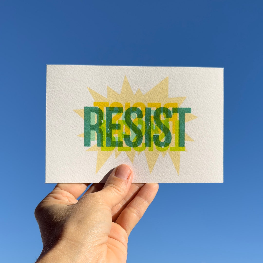 Resist 4 X 6 Print/postcard - Etsy