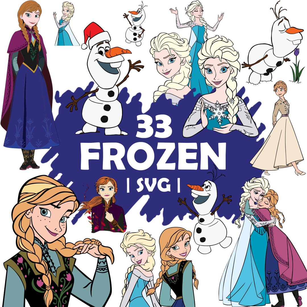 FROZEN SVG Bundle FROZEN SVG-Dateien für Cricut Gefrorene Clipart ...