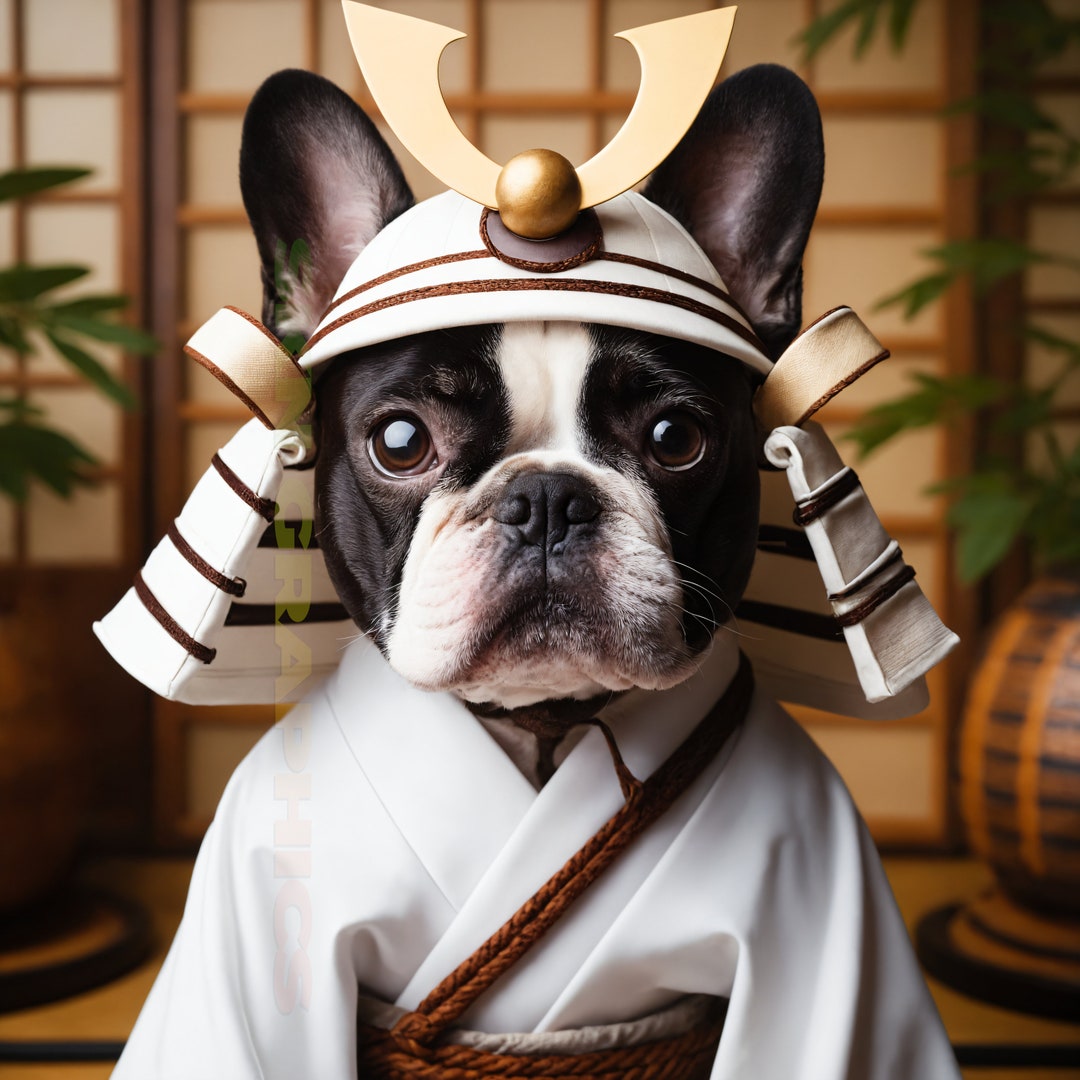 Samurai French Bulldog Ai Art Samurai Fenchie Ai Art Printable Art ...