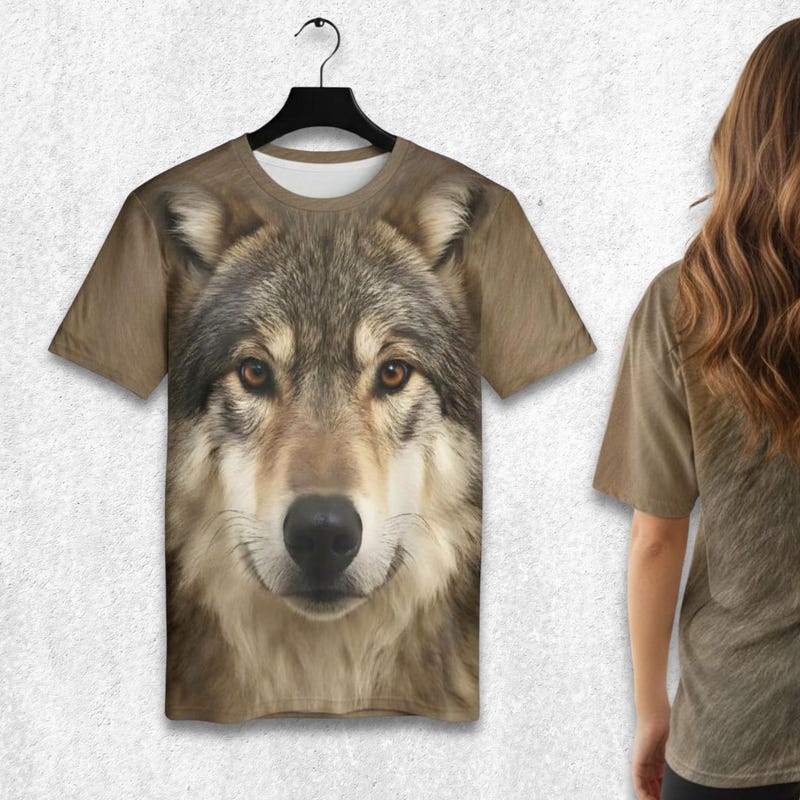 3d Printed Wolf Shirt - Etsy