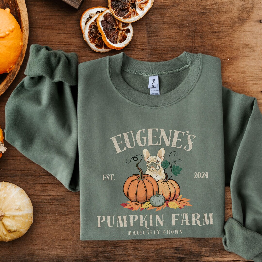 Custom Dog Sweatshirt,french Bulldog Fall Shirt, Pumpkin Patch ...