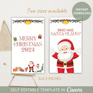 Editable Celebrity Who Has Santa Claus Game Scratch off Card Christmas ...