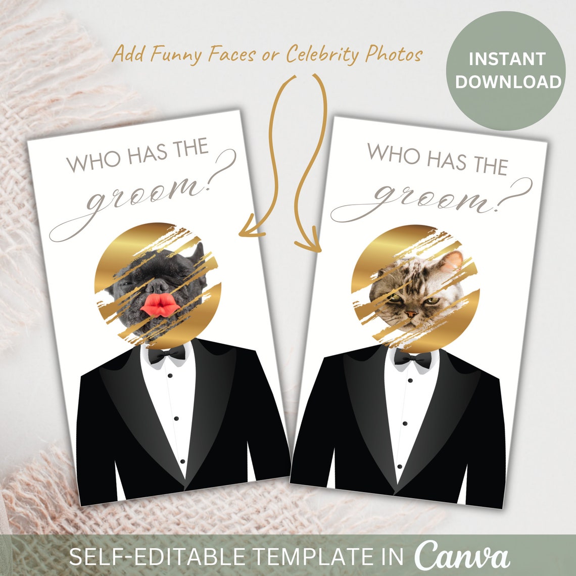 Editable Celebrity Who Has the Groom Bridal Shower Game Scratch off ...