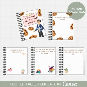Editable Teacher Gift Book If You Give Your Teacher a Cookie Teacher ...