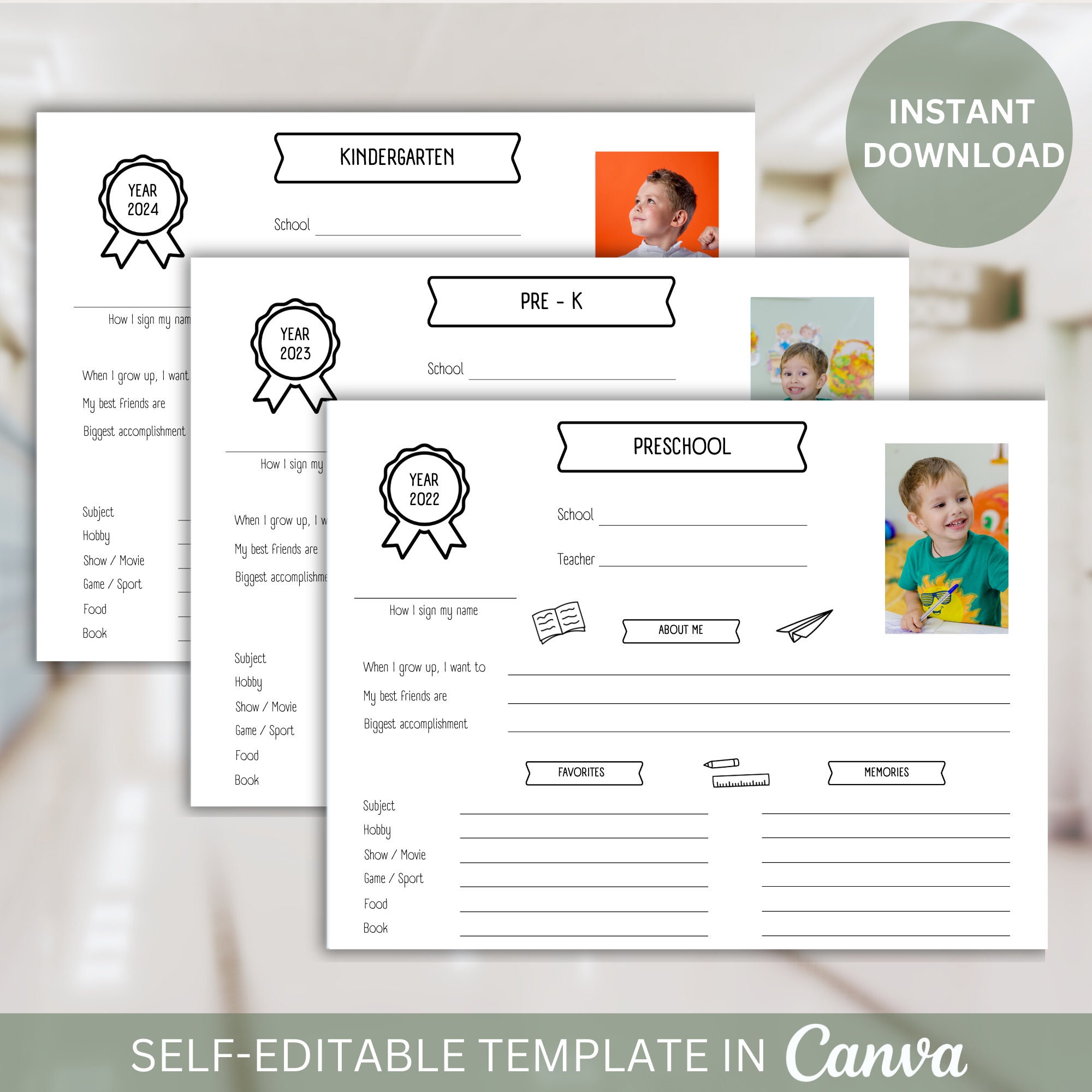 Editable School Memory Page School Memory Box Sheet Questionnaire ...