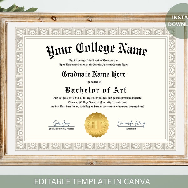 Diploma - Etsy