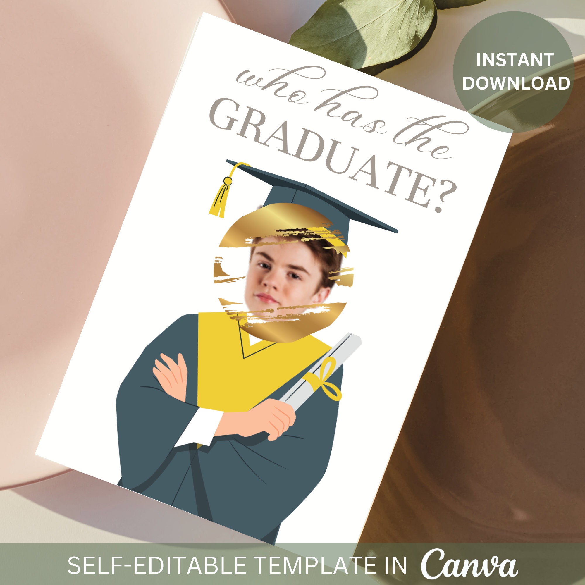 Editable Graduation Party Game: Who Has the Graduate? Scratch off ...