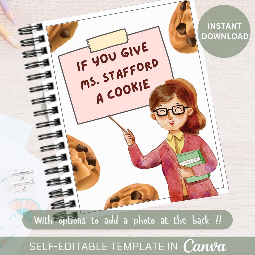 Editable If You Give Your Teacher A Cookie Teacher Appreciation Gift ...