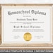 Editable Homeschool Diploma With Gold Seal Printable Homeschool ...