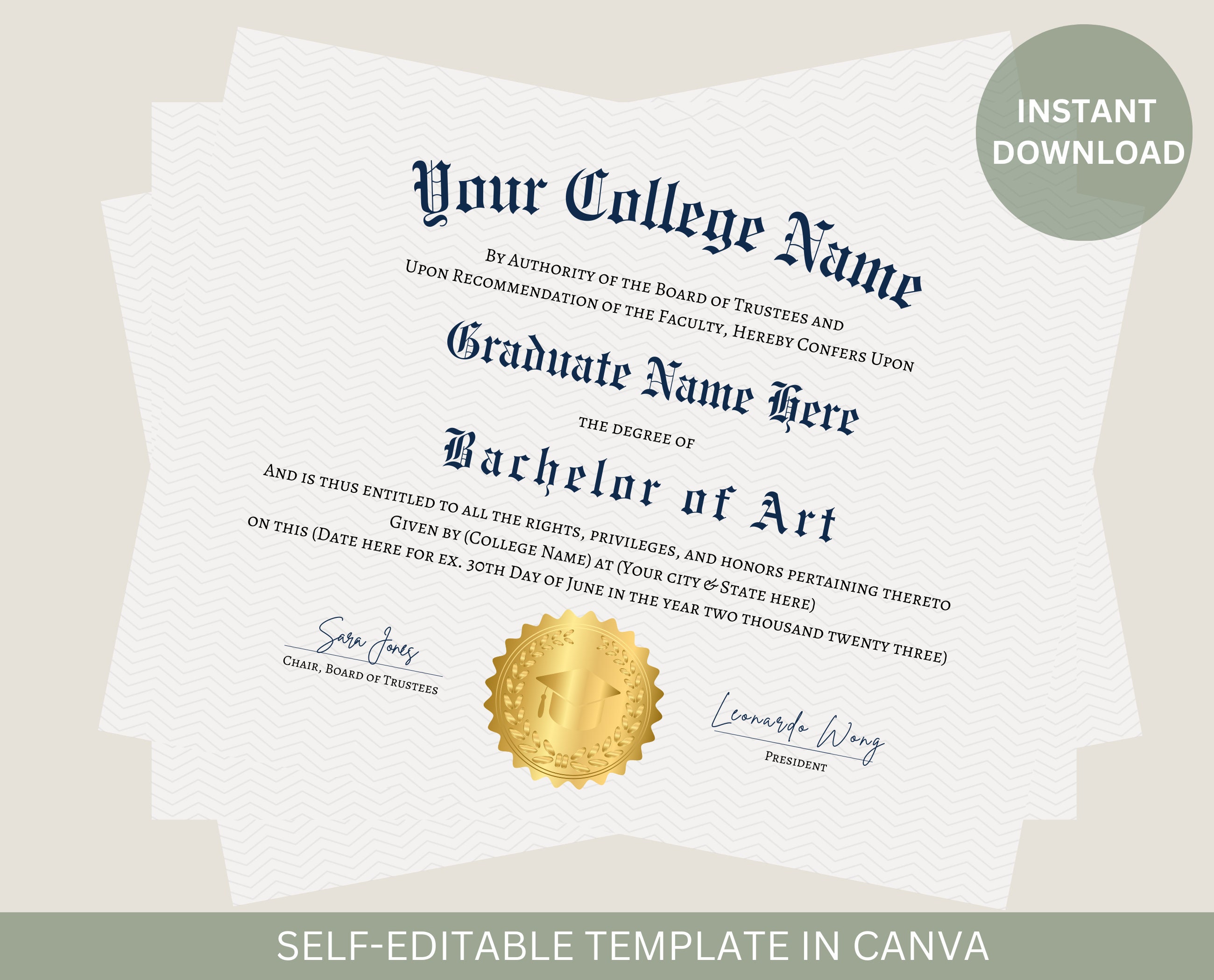 Nursing Diploma Template
