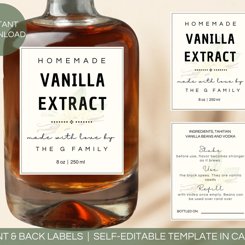 Vanilla Labels - Etsy