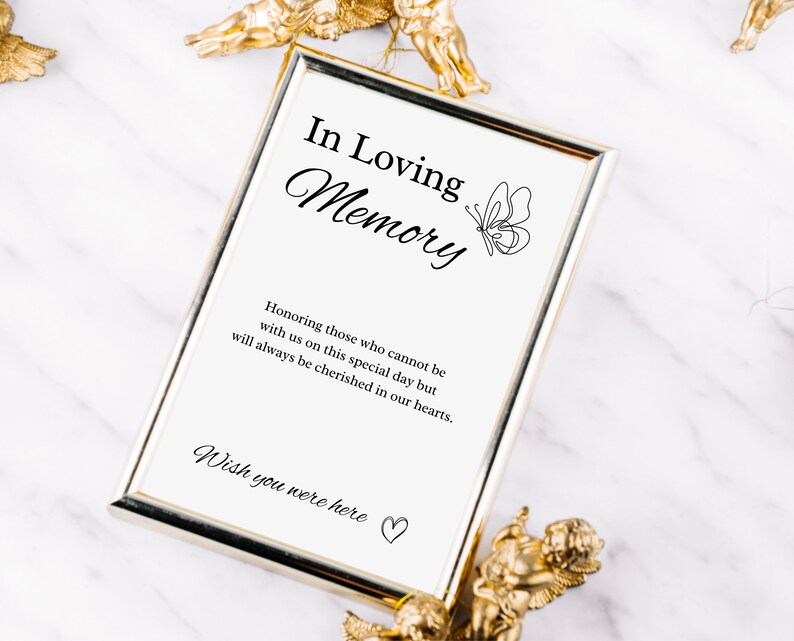 In Loving Memory Sign Template Modern Minimalist Wedding Printable ...