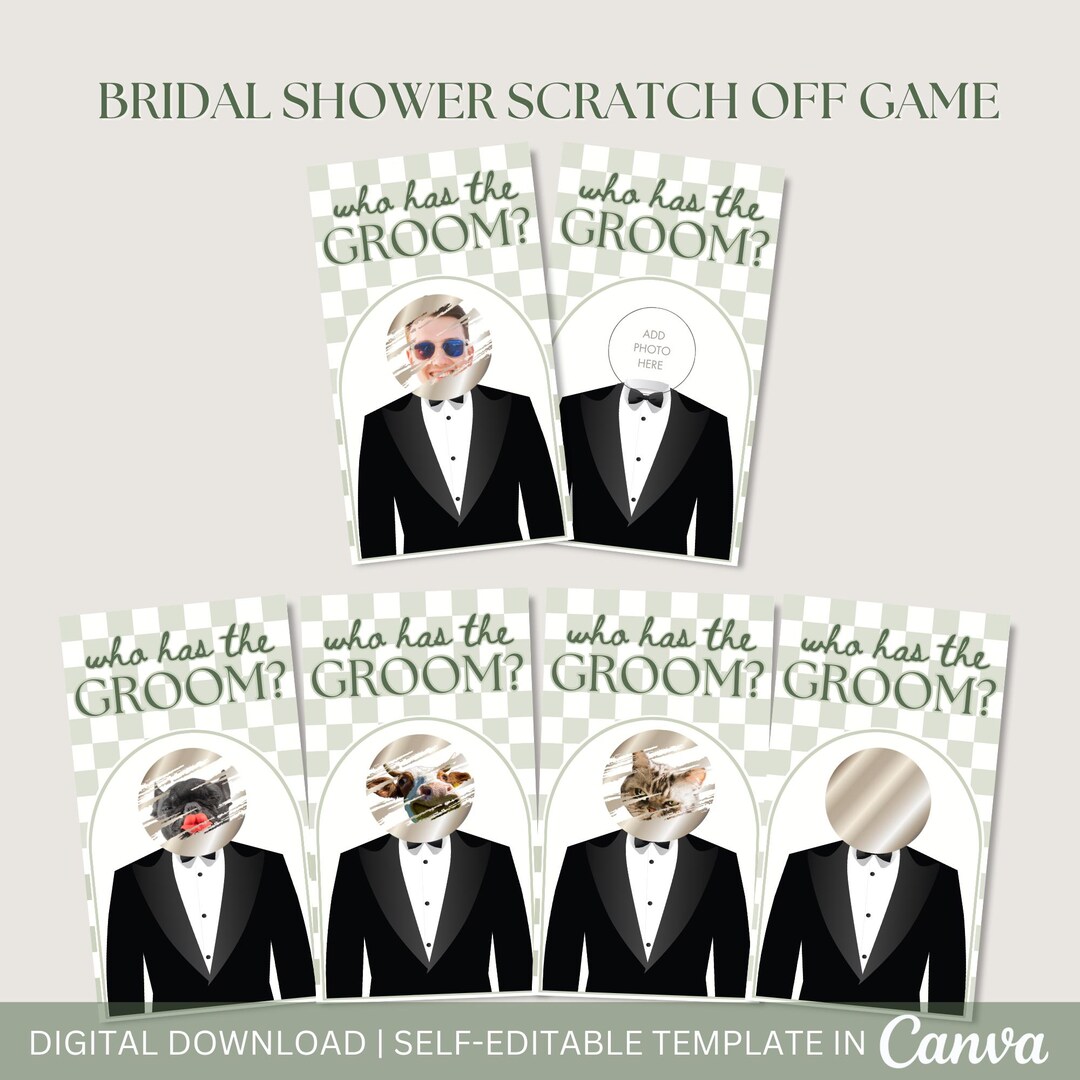 Editable Funny Bridal Shower Game Celebrity Who Has the Groom Sage ...